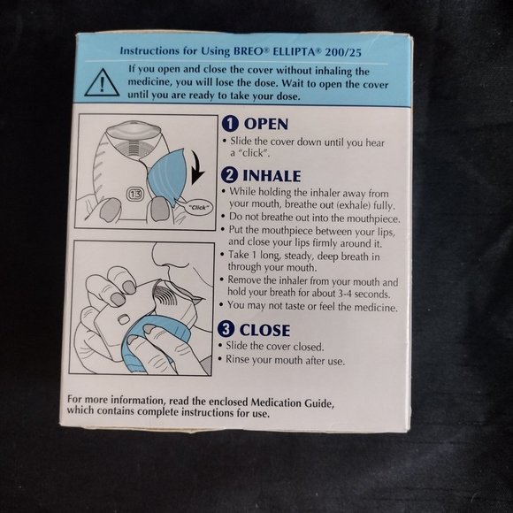 BREO | Other | Copy Breo Ellipta 2025 Mcginhal Dry Powder Inhaler Nwt ...